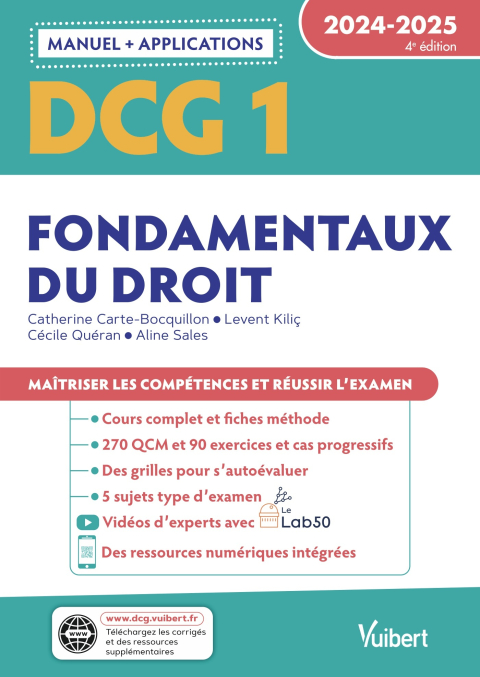 DCG 1 - Fondamentaux du droit : Manuel et Applications 2024-2025 | DCG ...